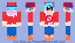 Boyfriend FNF' Corruption Minecraft Skin