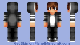 Gray Hoodie Boy Minecraft Skin