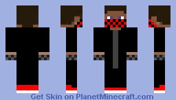 Black Jump Suit Steve Minecraft Skin
