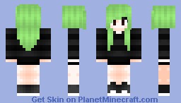 Green Hair Minecraft Skin