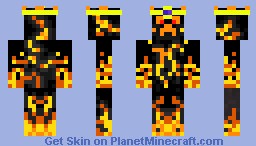 fire creeper king Minecraft Skin
