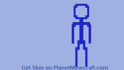 Blue Goofy stickman Minecraft Skin