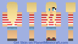 -=-Cute Striped Girl-=- Minecraft Skin