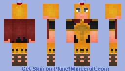 Roman Gladiator [Gold Armour w/ cape] Minecraft Skin