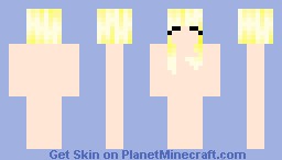 Bright Yellow Hair Skin Base Minecraft Skin