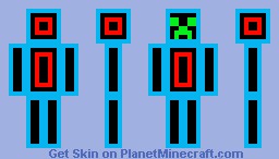 Neon Creeper Minecraft Skin