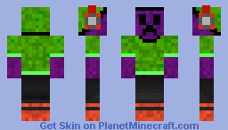 Purple Party Creeper Minecraft Skin