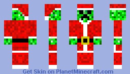 Santa Creeper Minecraft Skin
