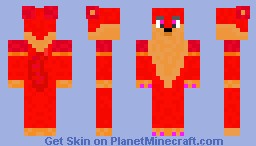 Red and Orange Furry Minecraft Skin