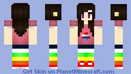 ihasCupquake Fangirl Minecraft Skin