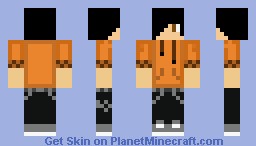 Orange Hoodie Minecraft Skin