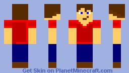 shaded red shirt Minecraft Skin
