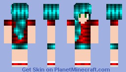 Blue And Red Girl (Colour Series) Minecraft Skin