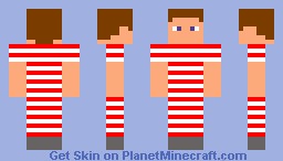 Candy Cane Steve Minecraft Skin