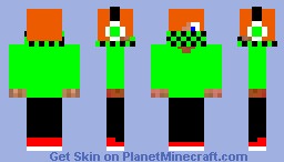 Lime green skater Minecraft Skin