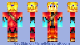 naruto sage mode with rasengan Minecraft Skin