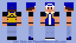 Blue Pokemon Trainer Minecraft Skin