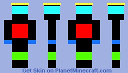 floating color Minecraft Skin