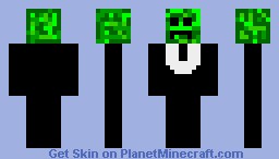 Creeper in a Suit & Tie Minecraft Skin