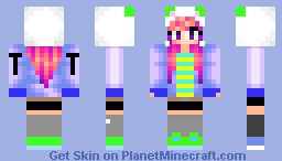 Neon Girl Minecraft Skin