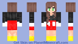 Mickey Mouse Girl ~ Candi3 ☮ Minecraft Skin