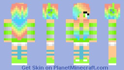 rainbow girl Minecraft Skin
