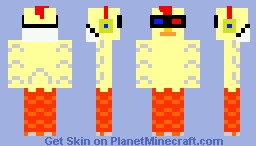 3D chicken in the planet Minecraft Skin
