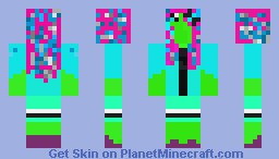 Neon Girl Minecraft Skin