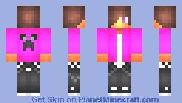 Glowing Side-Hair Minecraft Skin