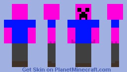 Pink Creeper Minecraft Skin