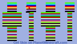 kolorowy ludzik Minecraft Skin