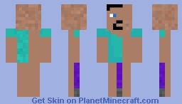 Half Steve Minecraft Skin