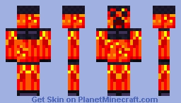 Lava Creeper Minecraft Skin