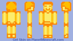 simple golden steve Minecraft Skin