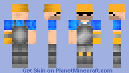 Blue Engineer Minecraft Skin