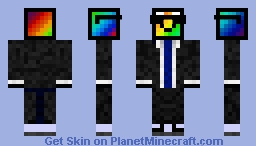 The Rainbow man in a suit!!!! Minecraft Skin