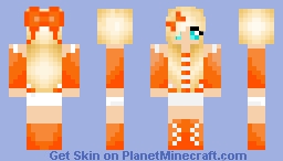 Orange Lava Girl Minecraft Skin