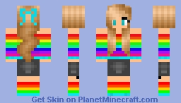 Rainbow Girl Minecraft Skin