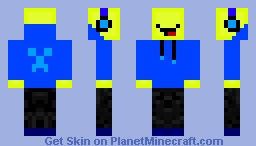 Yellow and blue derp guy Minecraft Skin