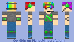Rainbow Runner Minecraft Skin
