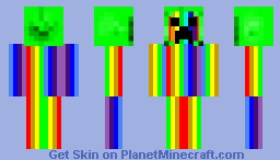 rainbow creeper Minecraft Skin