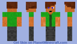 Man with Green Vest Minecraft Skin