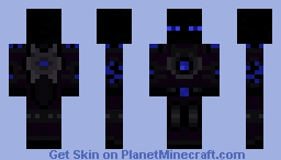 Blue Cyborg enderman Minecraft Skin