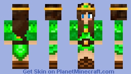 BlockByBlock Girl Green #2 Minecraft Skin