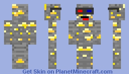 Derpy Gold Ore With 3D Glasses Minecraft Skin