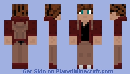 Adventurer with Backpack and red Jacket Minecraft Skin