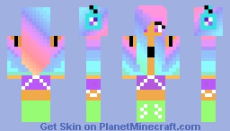 Rainbow Girl Minecraft Skin
