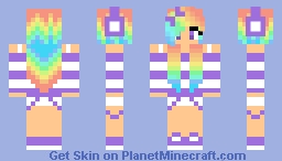 rainbow girl Minecraft Skin