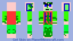 This Guy IS COVERED IN SLIME! AND VERY ANNOYED! Minecraft Skin