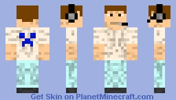 The Gamer White Minecraft Skin